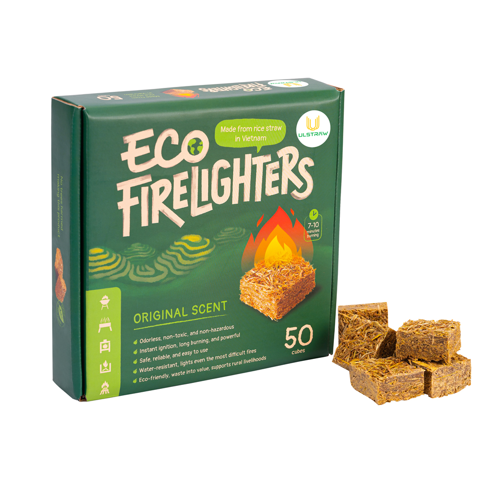 ULSTRAW ECO FIRELIGHTERS, Fire Starter Made from Rice Straw in Vietnam ...